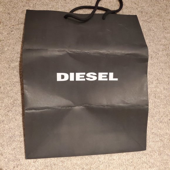 Diesel | Bags | Diesel Shopping Bag Black Paper | Poshmark
